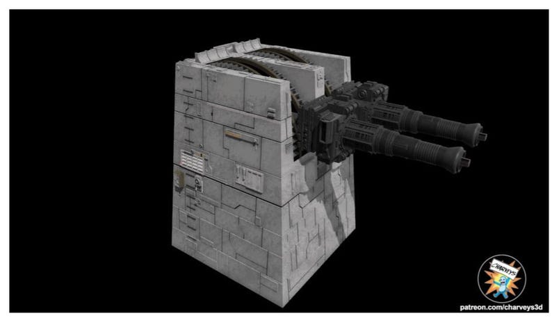 Star Wars Turbolaser Death Star Diorama - Etsy