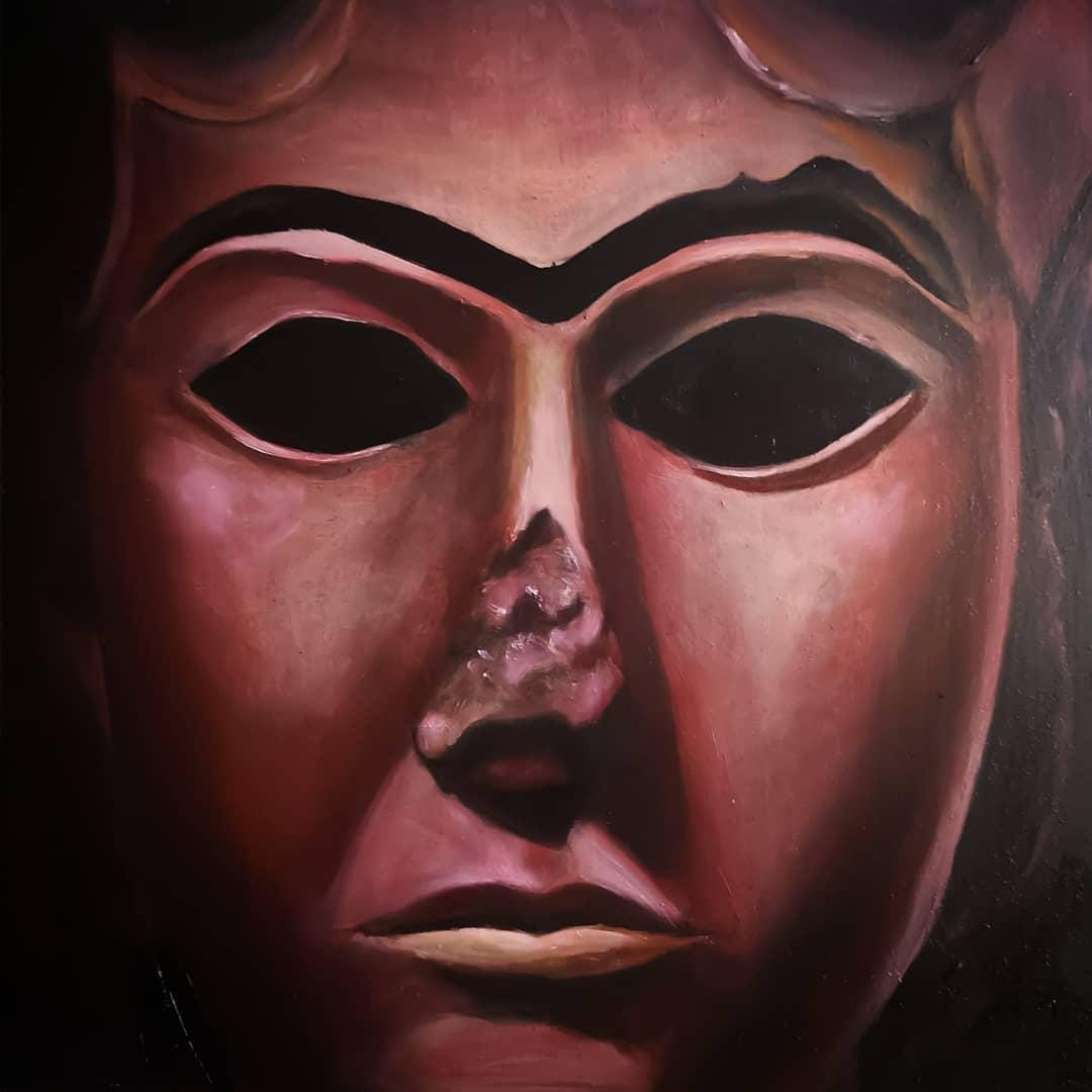 The Mask of the Red Goddess Inanna Ishtar Babalon Uruk Mask Mixed Media ...