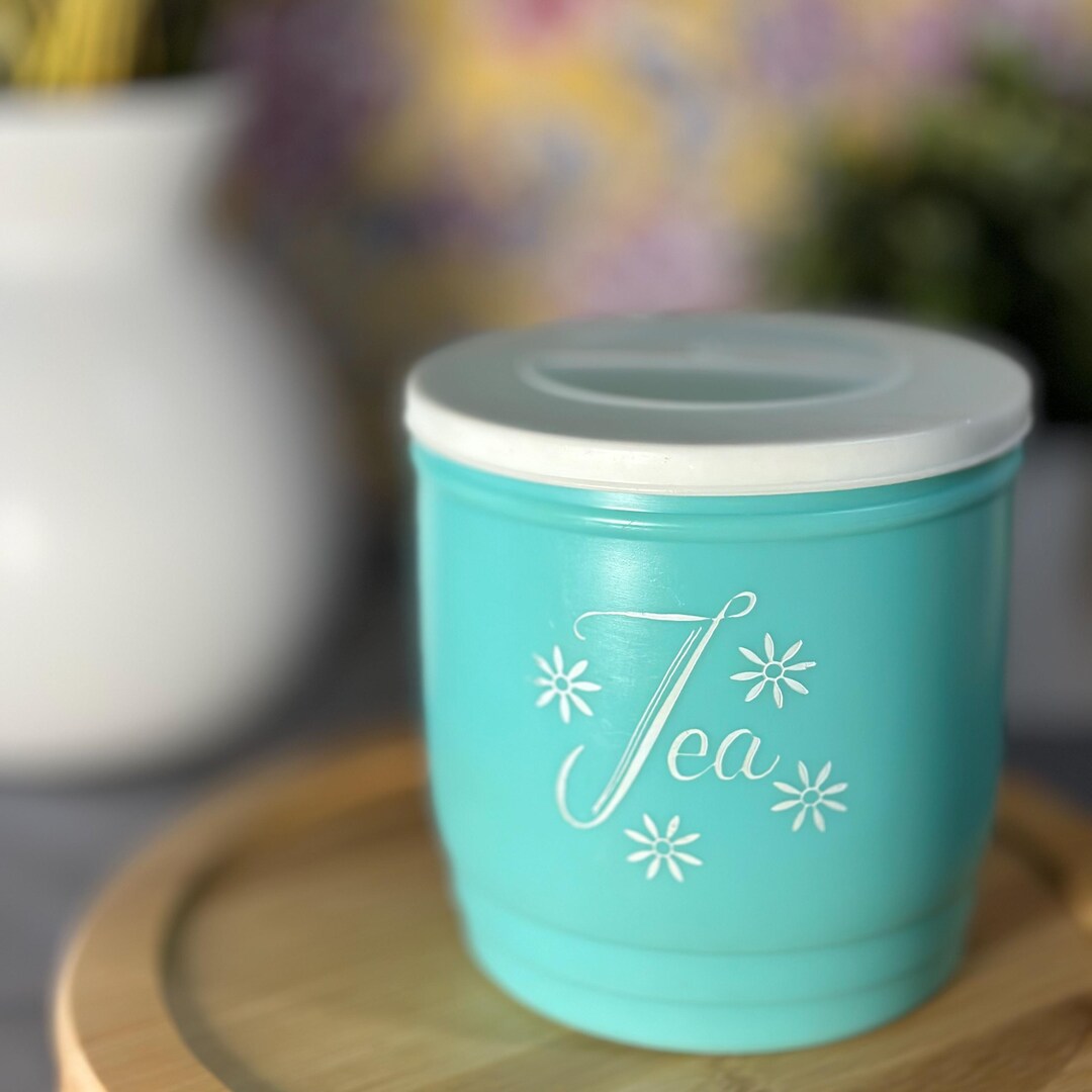 1950s Stanley Turquoise Tea Canister MCM Awesome Midcentury Find - Etsy