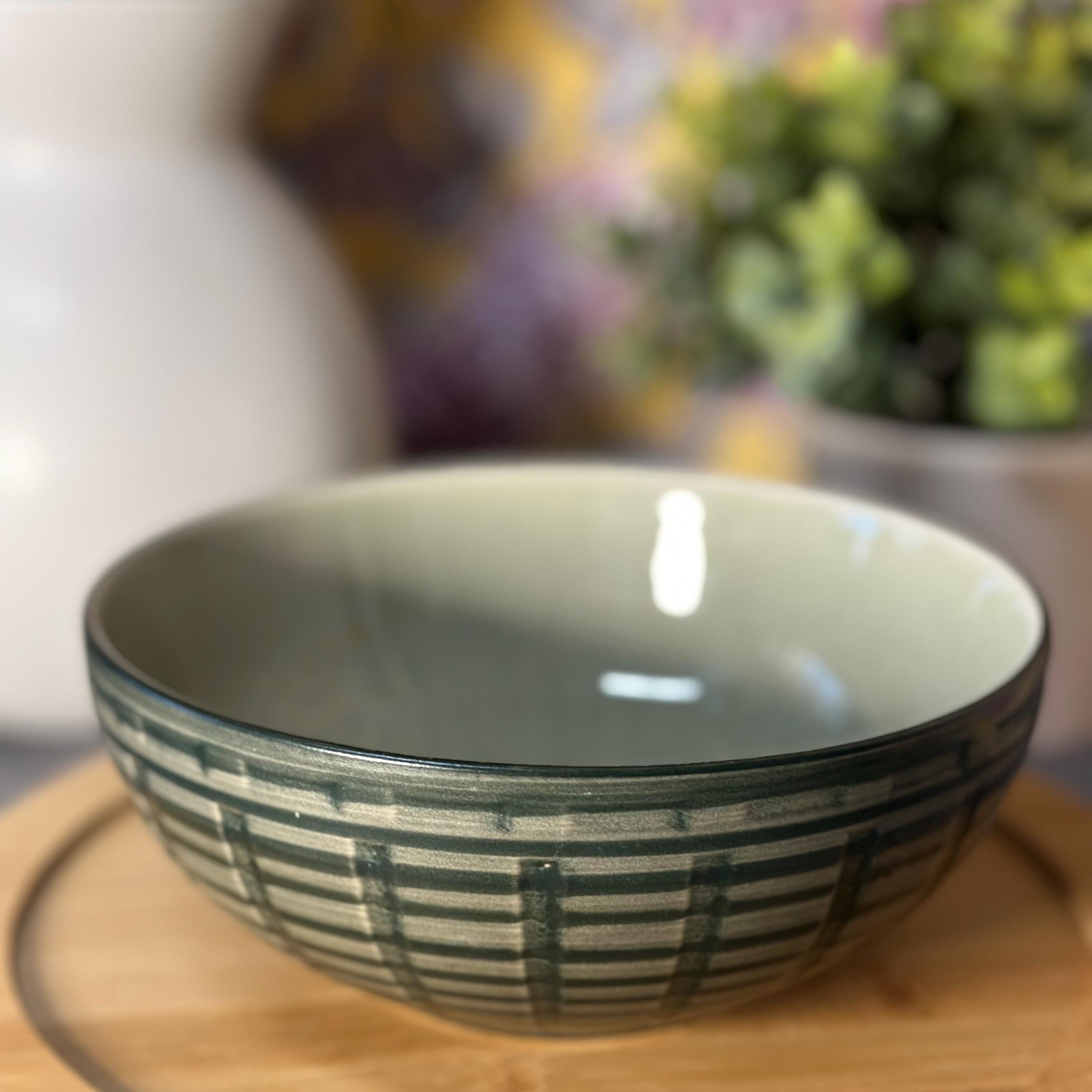 Vintage Green Shadow Box Jade Pattern Pfaltzgraff Bowls Set of 4 ...