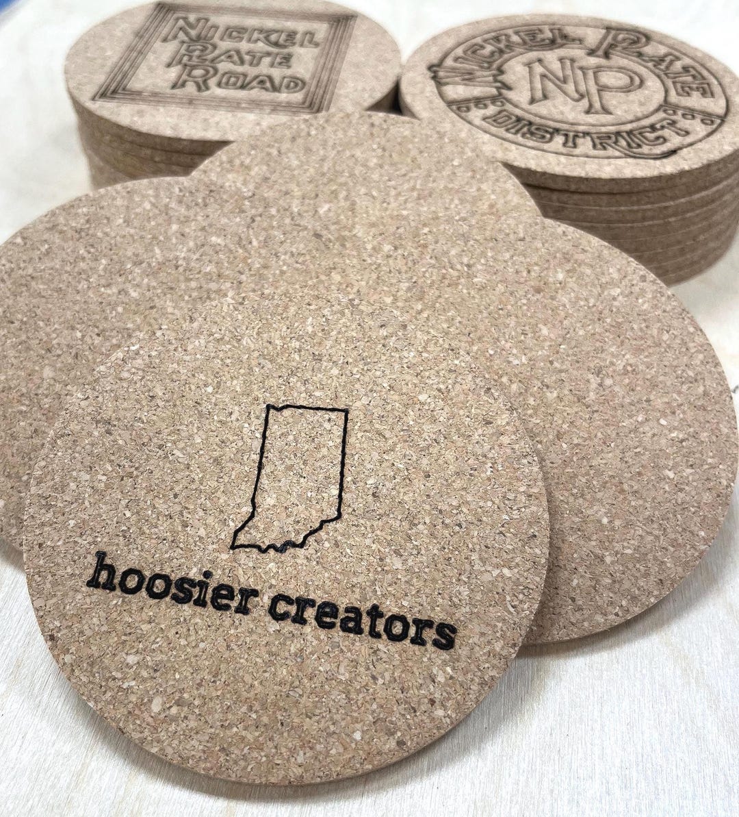 Custom Engraved Cork Coasters | Your Logo | Team Logos | Personalized ...