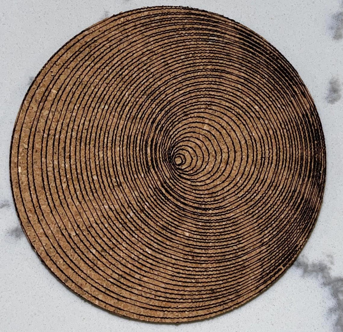 Laser Engraved Optical Illusion Cork Coasters - Set of 4 | Unique & Eco ...