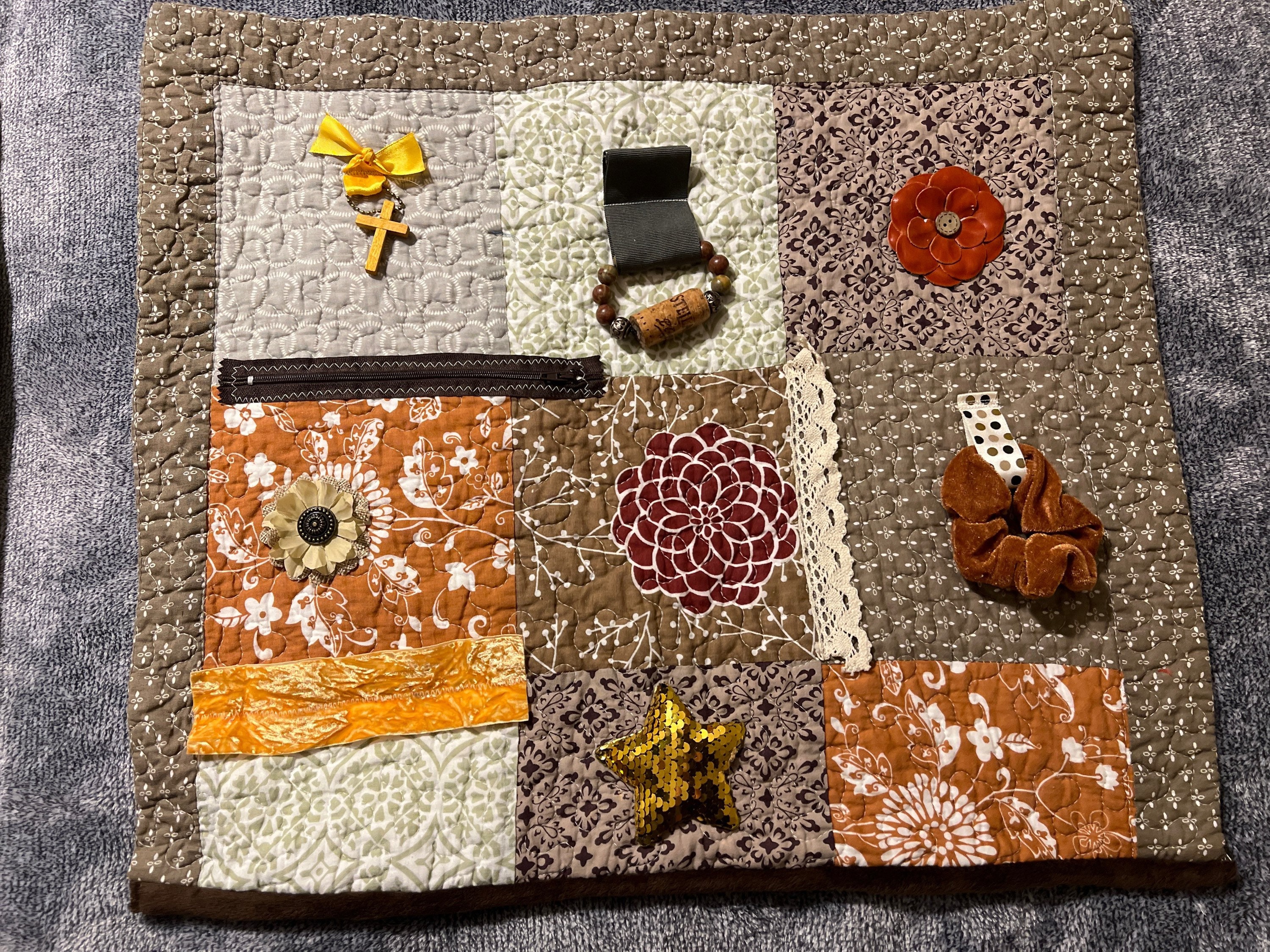 Fidget Lap Mat Sensory Quilt Dementia Stroke Autism - Etsy