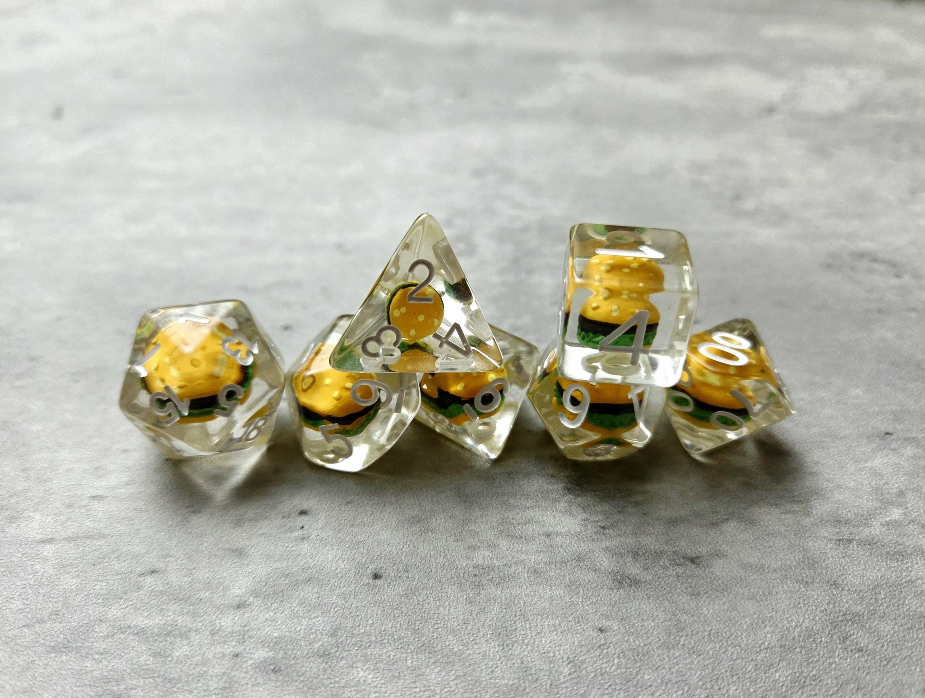 Unhappy Meal Box Hamburger Fries Coke Burger Dice Set D&D Dice DND - Etsy
