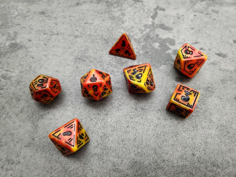 Borderlands Theme Resin Dice Set | D&D, Middle Finger D20 - Etsy
