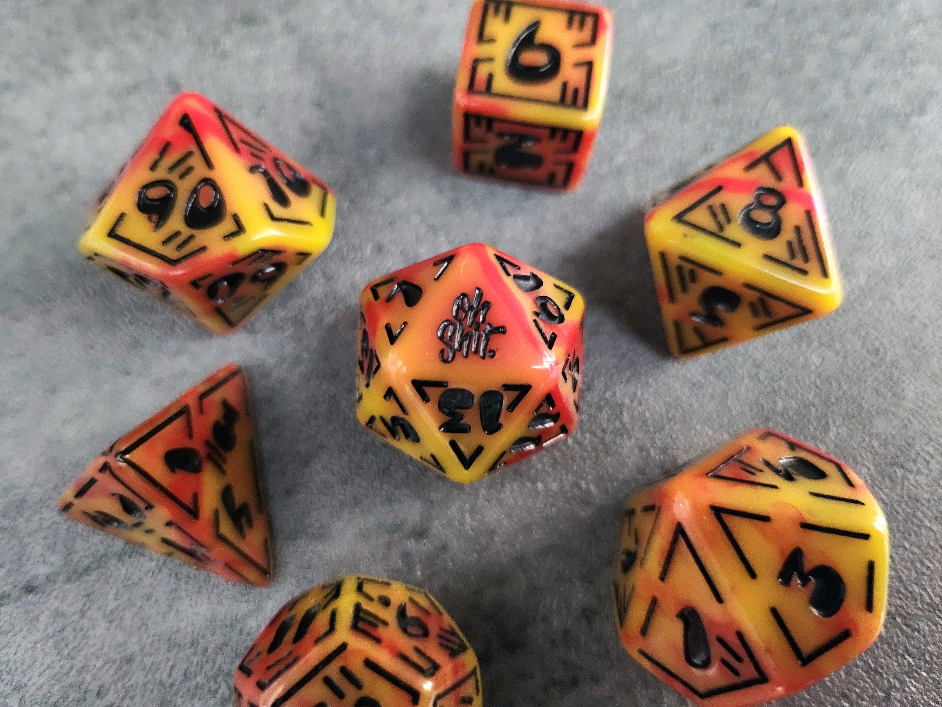 Borderlands Theme Resin Dice Set | D&D, Middle Finger D20 - Etsy
