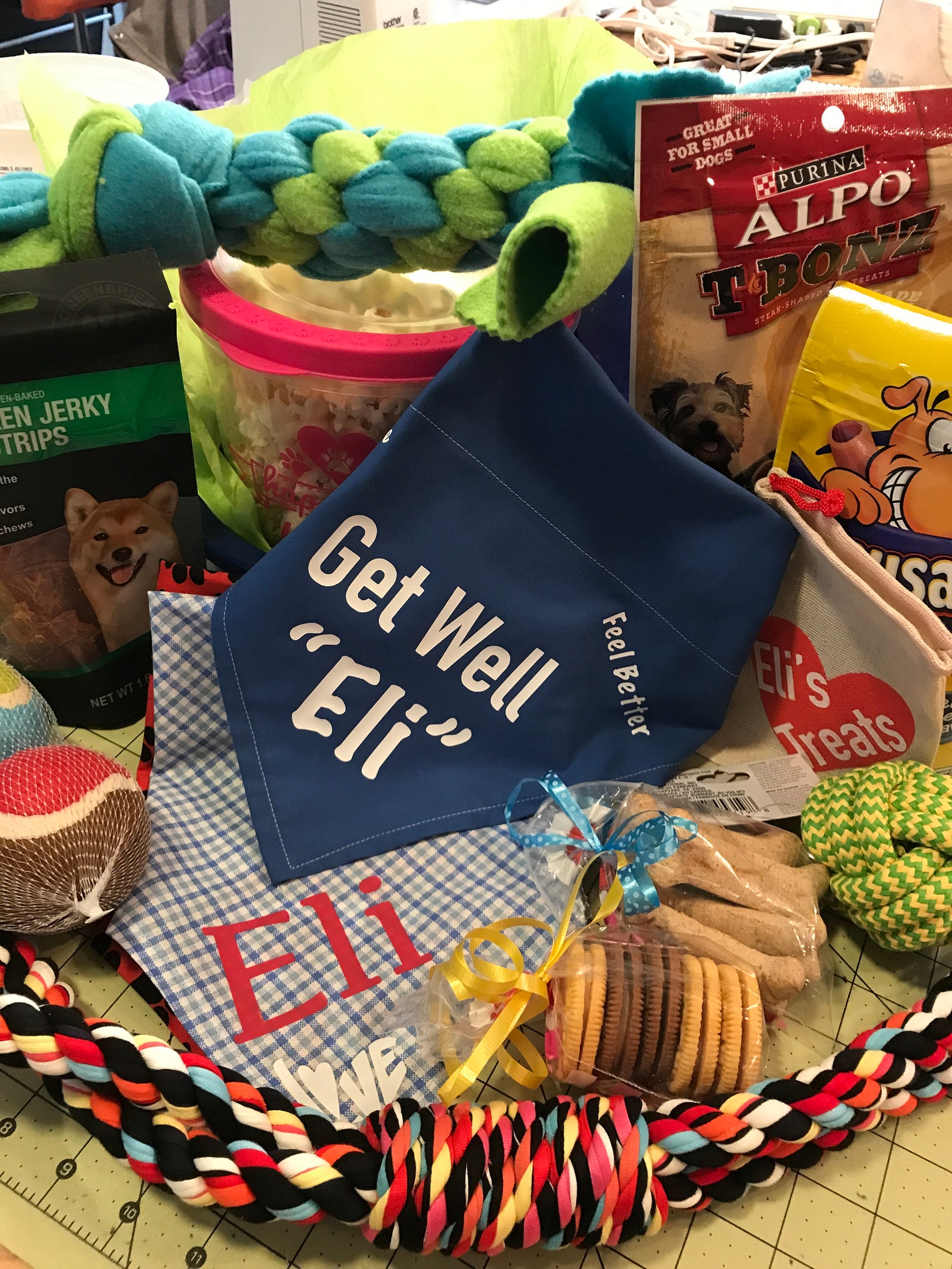 Personalized Sick Dog Gift Box Dog Get Well Basket Dog Care Package Dog ...