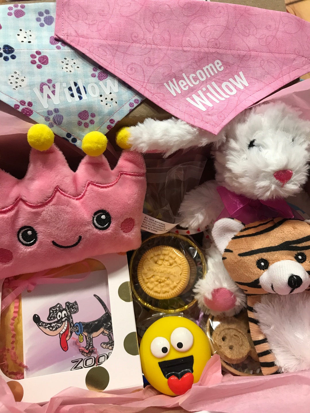 Personalized New Puppy Gift Box Puppy Gift Basket New Dog Gift Basket ...