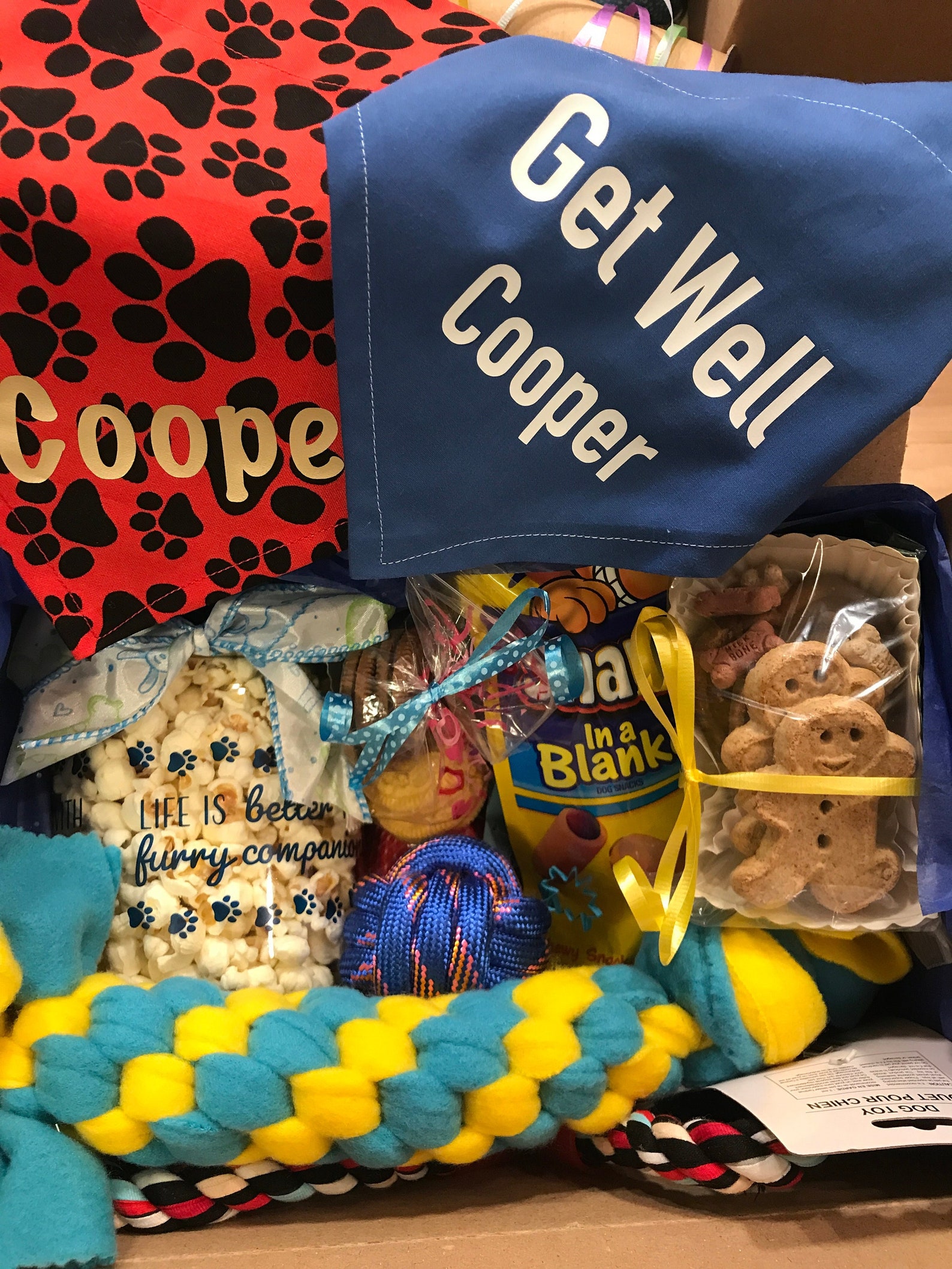Personalized Sick Dog Gift Box Dog Get Well Basket Dog Care - Etsy