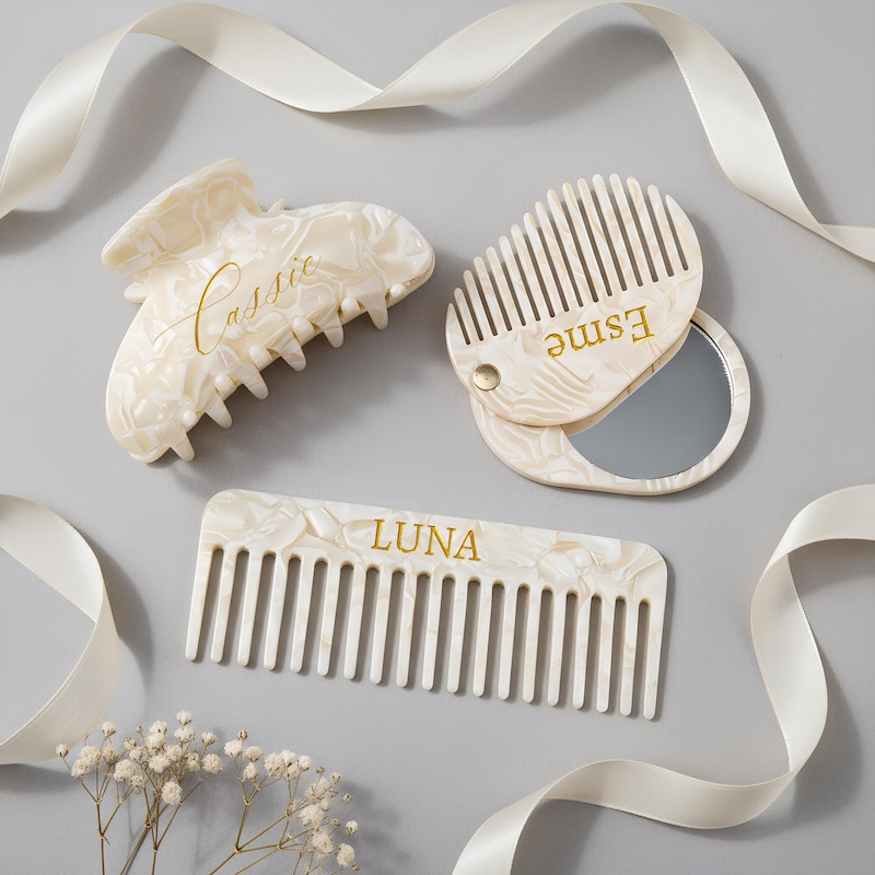Custom Initials Hair Comb - Etsy