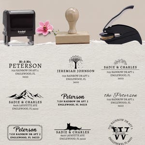 Personalized Address Embosser Stamp Self Inking Stamp Return Address ...