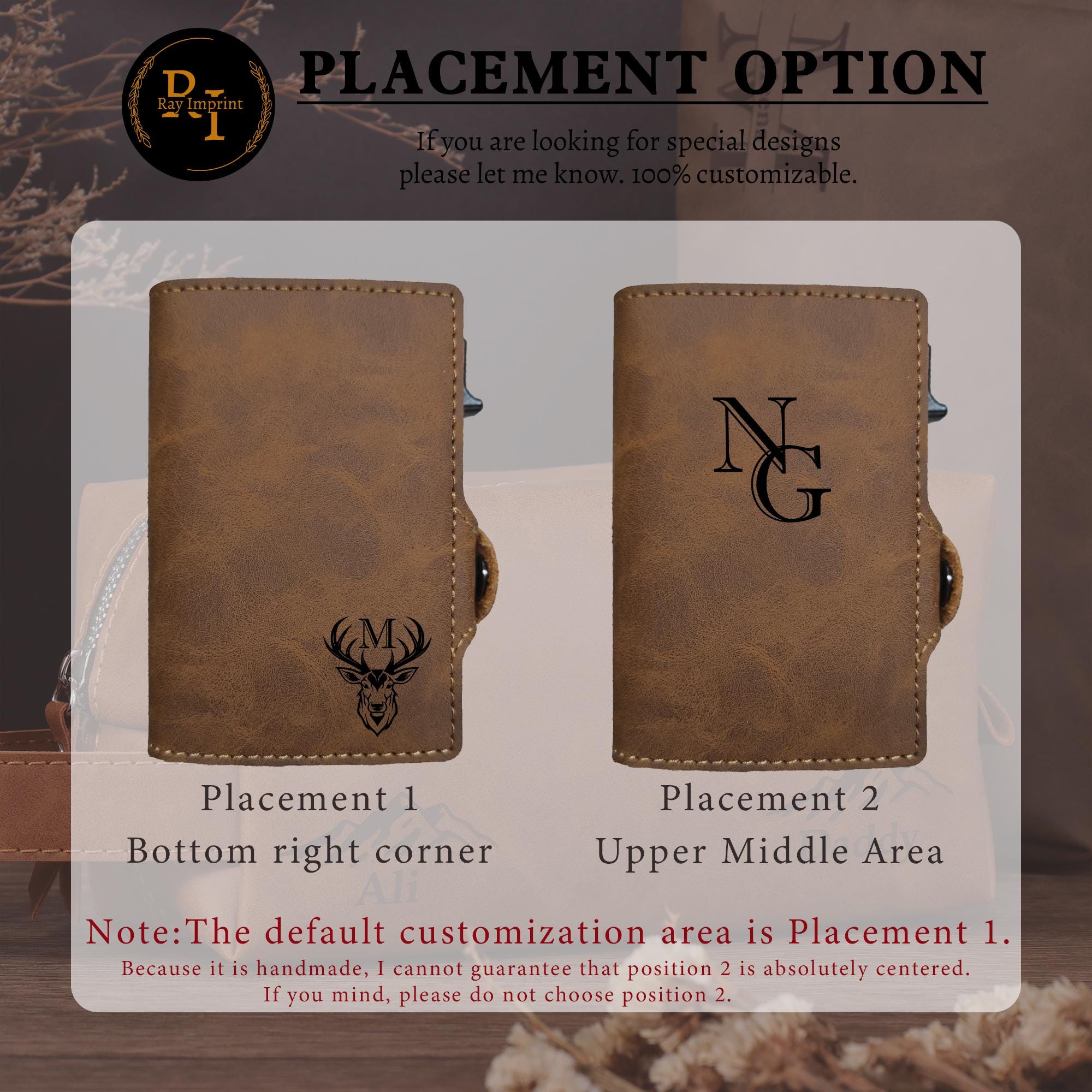 Custom Card Holder Wallet, Premium Leather & Aluminum, Laser Engraved ...