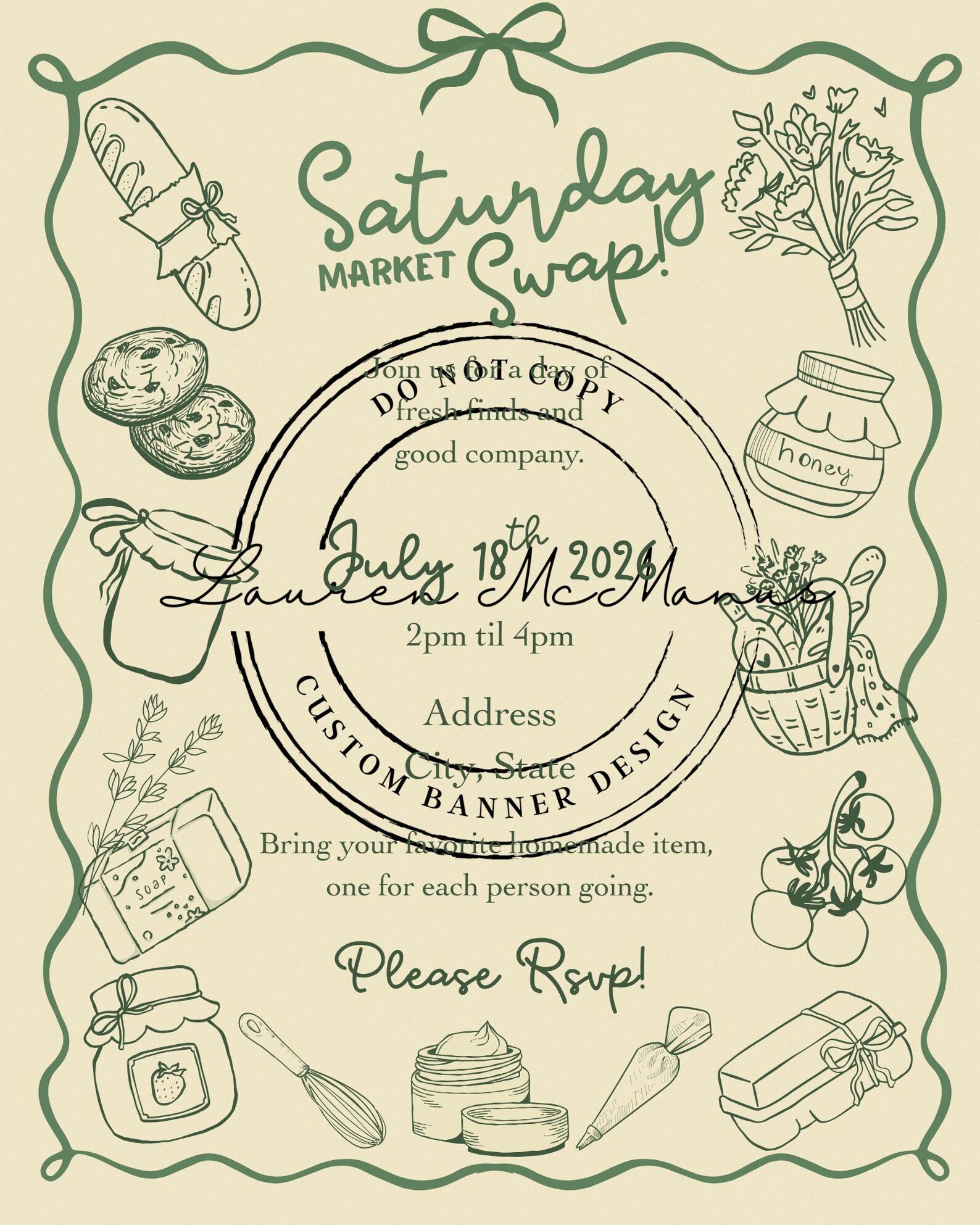 Sunday Market Swap Invitation Canva Pro Needed - Etsy Australia