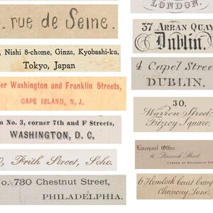 Vintage Addresses Ephemera for Junk Journals, Card-making, Scrapbooks ...