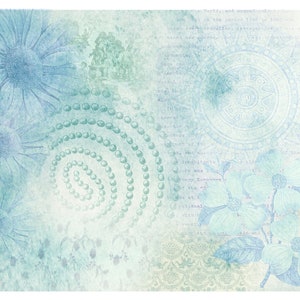 Blue Background/journal Pages 10 Pages for Junk Journals, Journals ...