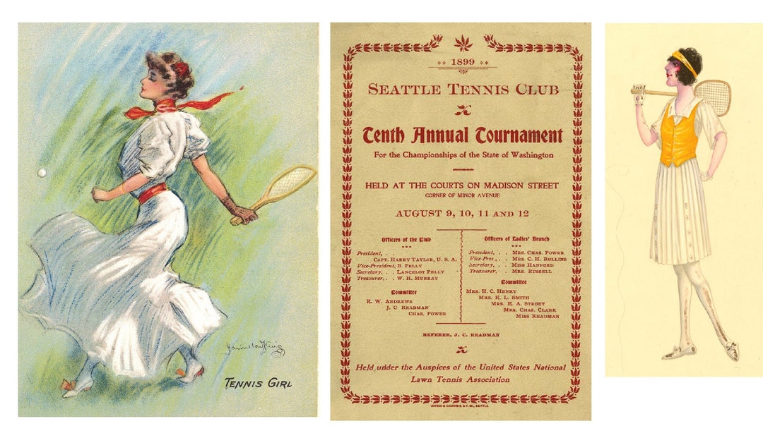 Tennis Ephemera 6 Pages of Vintage Images for Junk Journals, Card ...