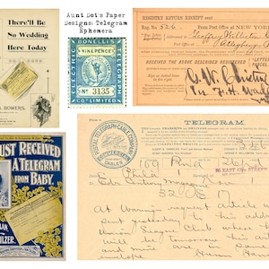 Telegram, Telegraph Ephemera 10-page Digital Kit With 2 Surprise Bonus ...