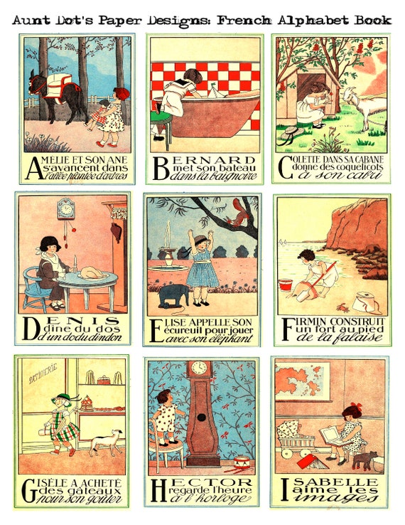 French Alphabet Book 3 Pages of Colorful Abcs for Journals - Etsy