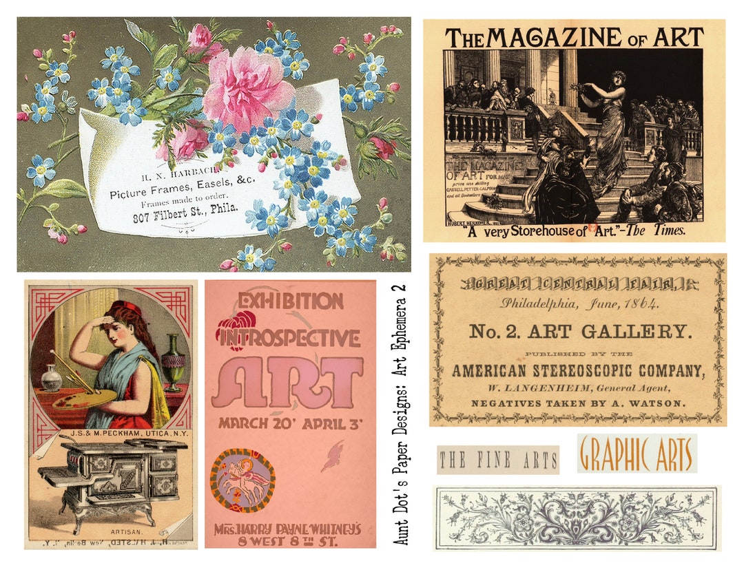Artist's Journal Ephemera 6 Pages of Vintage Images for Junk Journals ...