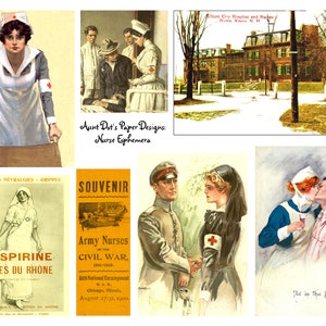 Vintage Nurse Ephemera 10 Pages of Vintage Images for Junk Journals ...