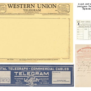 Telegram, Telegraph Ephemera 10-page Digital Kit With 2 Surprise Bonus ...