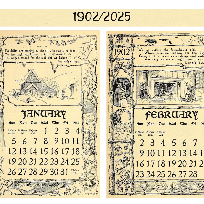 Antique Calendars - Etsy