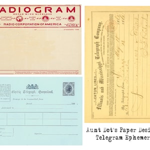 Telegram, Telegraph Ephemera 10-page Digital Kit With 2 Surprise Bonus ...