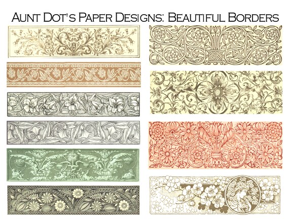 Vintage Borders With Color