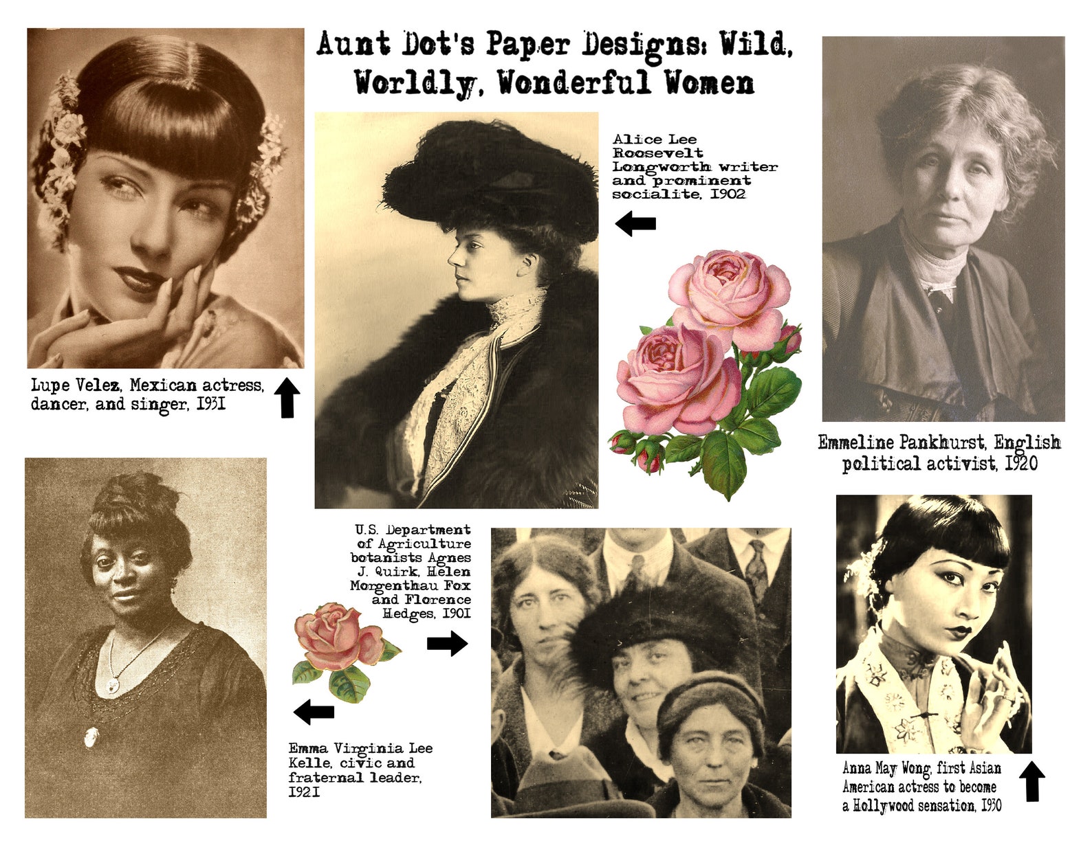 Wild Worldly Wonderful Women in History Ephemera 4 Pages for - Etsy