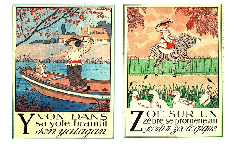 French Alphabet Book 3 Pages of Colorful Abcs for Journals - Etsy