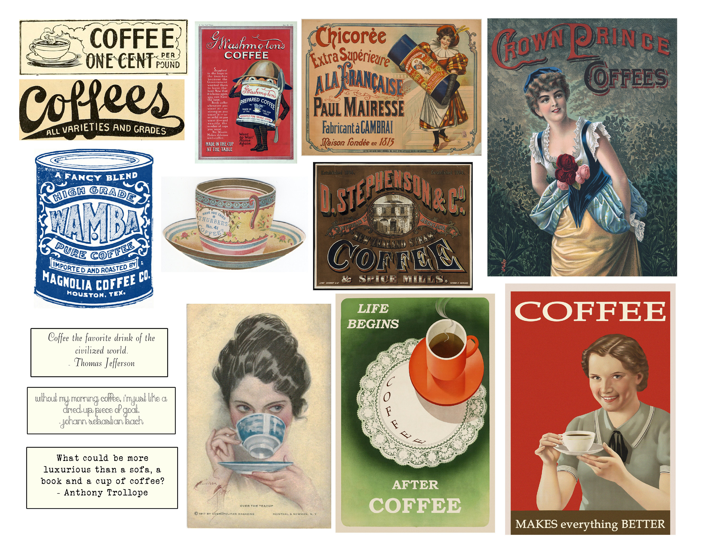 Coffee Ephemera Digital Download - Etsy