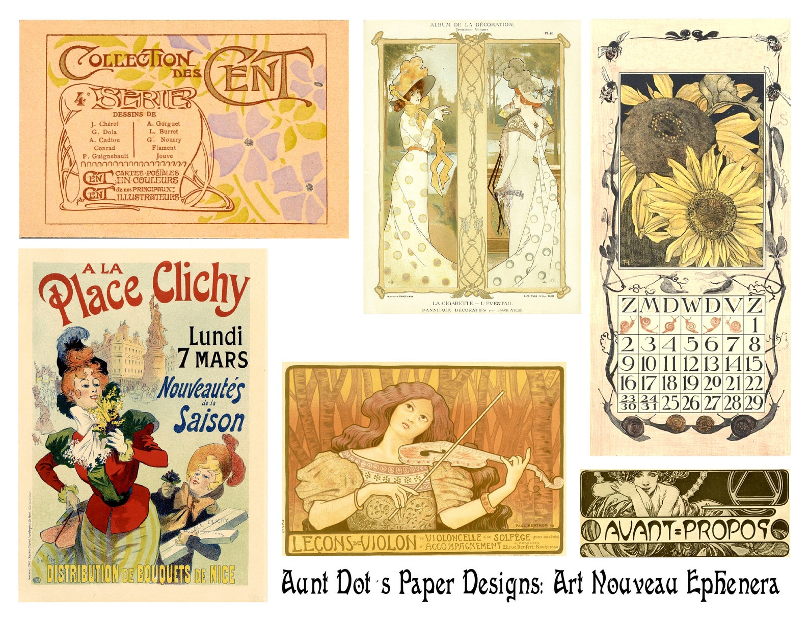 Art Nouveau Ephemera 10 Pages of Vintage Images for Junk - Etsy