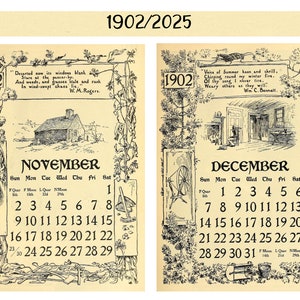 1902/2025 Calendar Ephemera: Vintage Images for Journals (digital ...