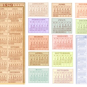 1897/2025 Calendar Vintage Ephemera (digital Download) - Etsy