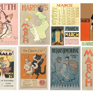Months of the Year Vintage Ephemera: 12 Pages for Junk Journals ...