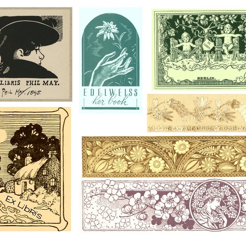 Digital Bookplates - Etsy