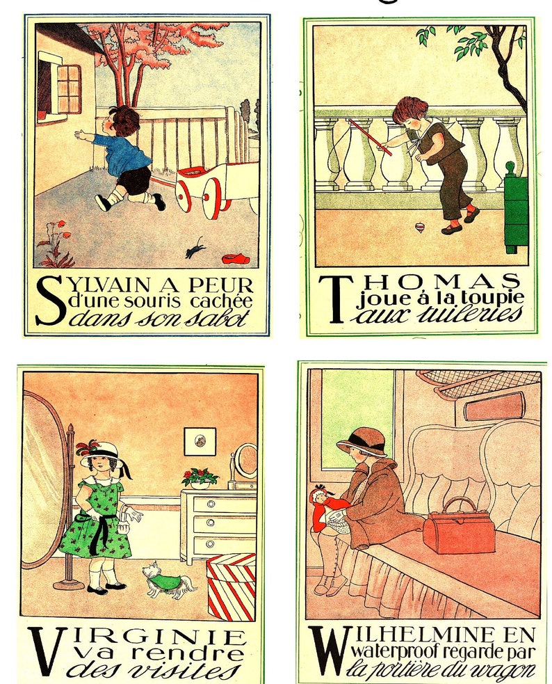 French Alphabet Book 3 Pages of Colorful Abcs for Journals, Cards ...