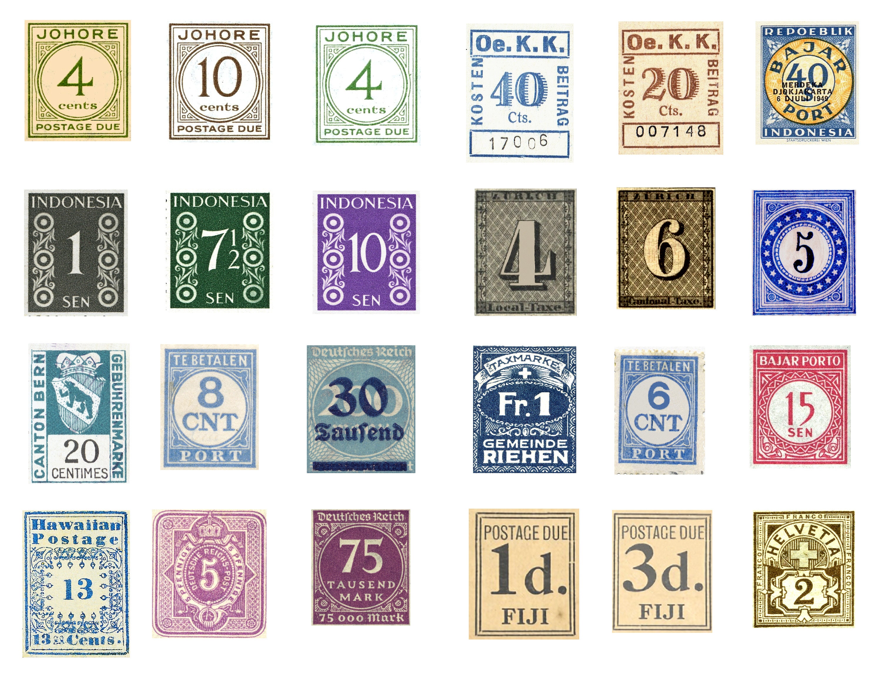 Vintage Number Stamps 3 Pages of Vintage Images for Junk Journals ...