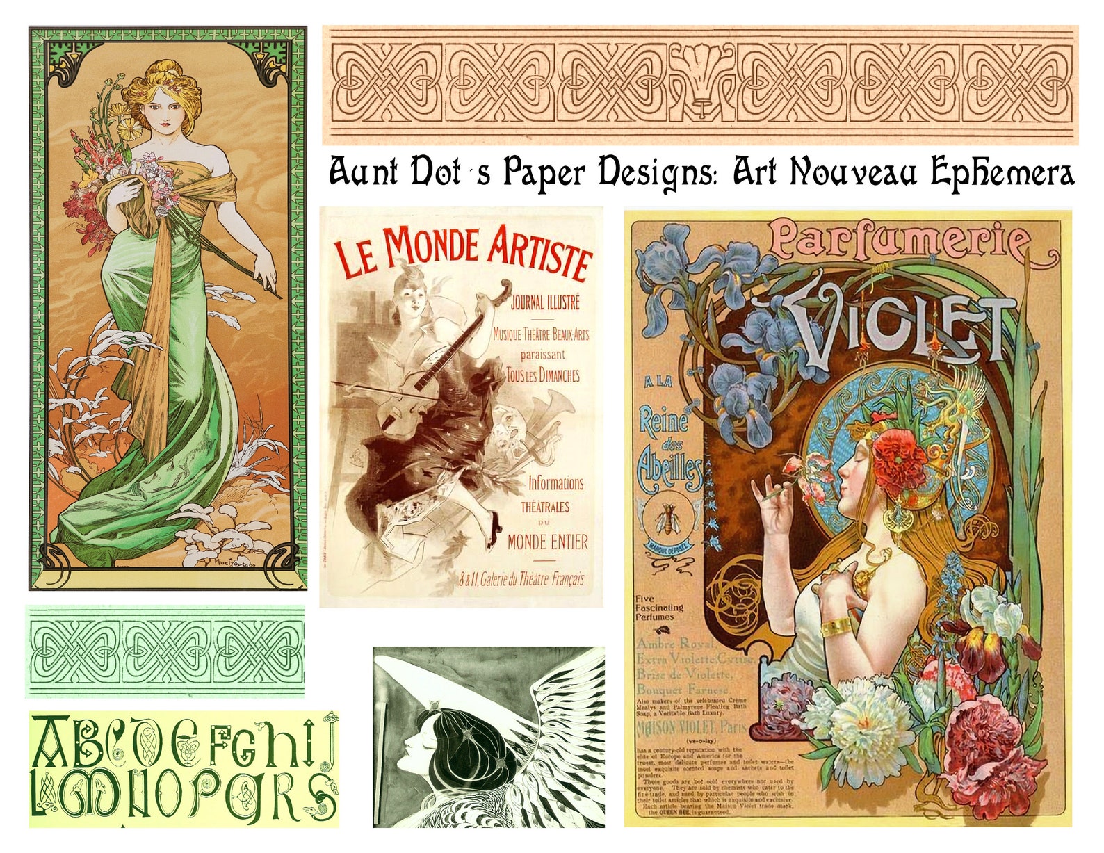Art Nouveau Ephemera 10 Pages of Vintage Images for Junk - Etsy