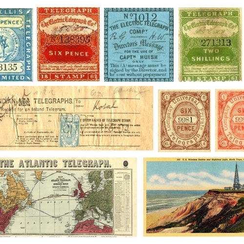 Telegram Telegraph Ephemera 10-page Digital Kit With 2 - Etsy