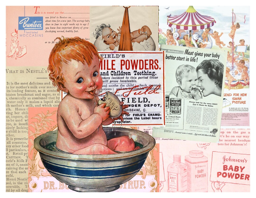 Baby Ephemera 10 Pages of Vintage Images for Junk Journals, Journals ...