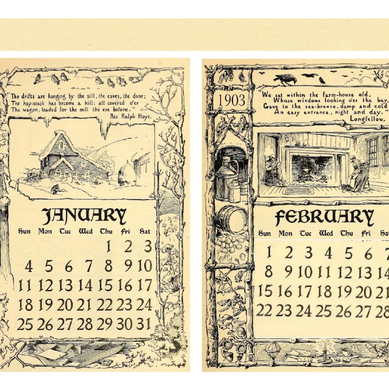 1903 Calendars - Etsy