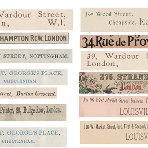 Vintage Addresses Ephemera for Junk Journals, Card-making, Scrapbooks ...