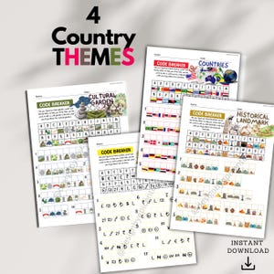 20 Code Breaker Worksheet for Kids 7 Themes Activity Seasonal Festival ...