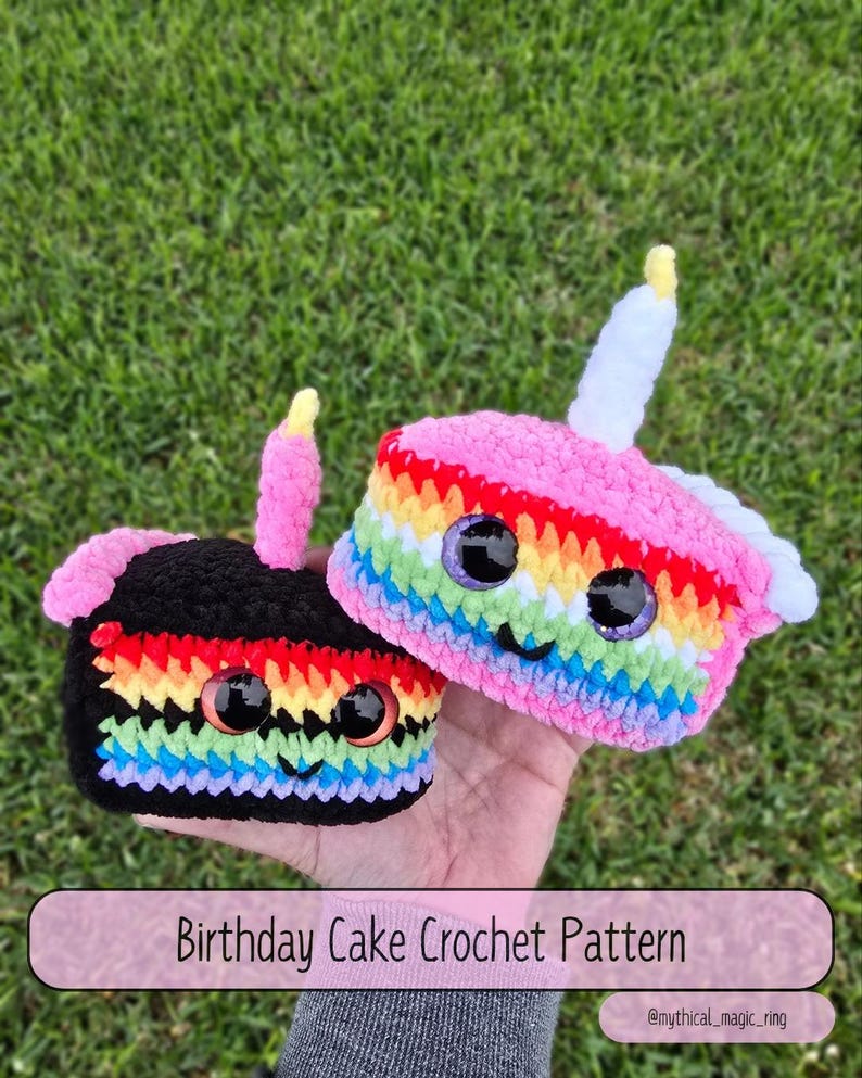 Birthday Cake Low Sew Crochet Pattern - Etsy