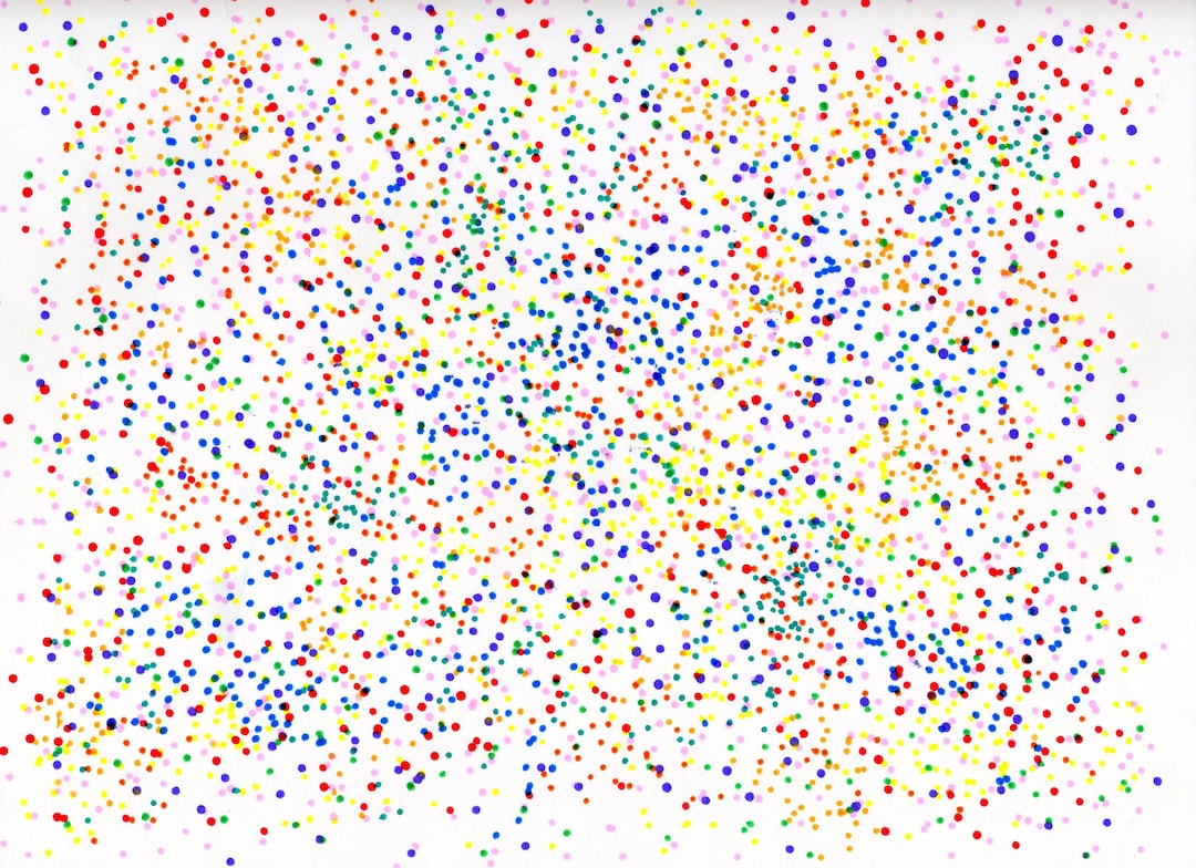 Abstract Art Drawing of Dots, Original Drawing by Me, Hand Drawn ...