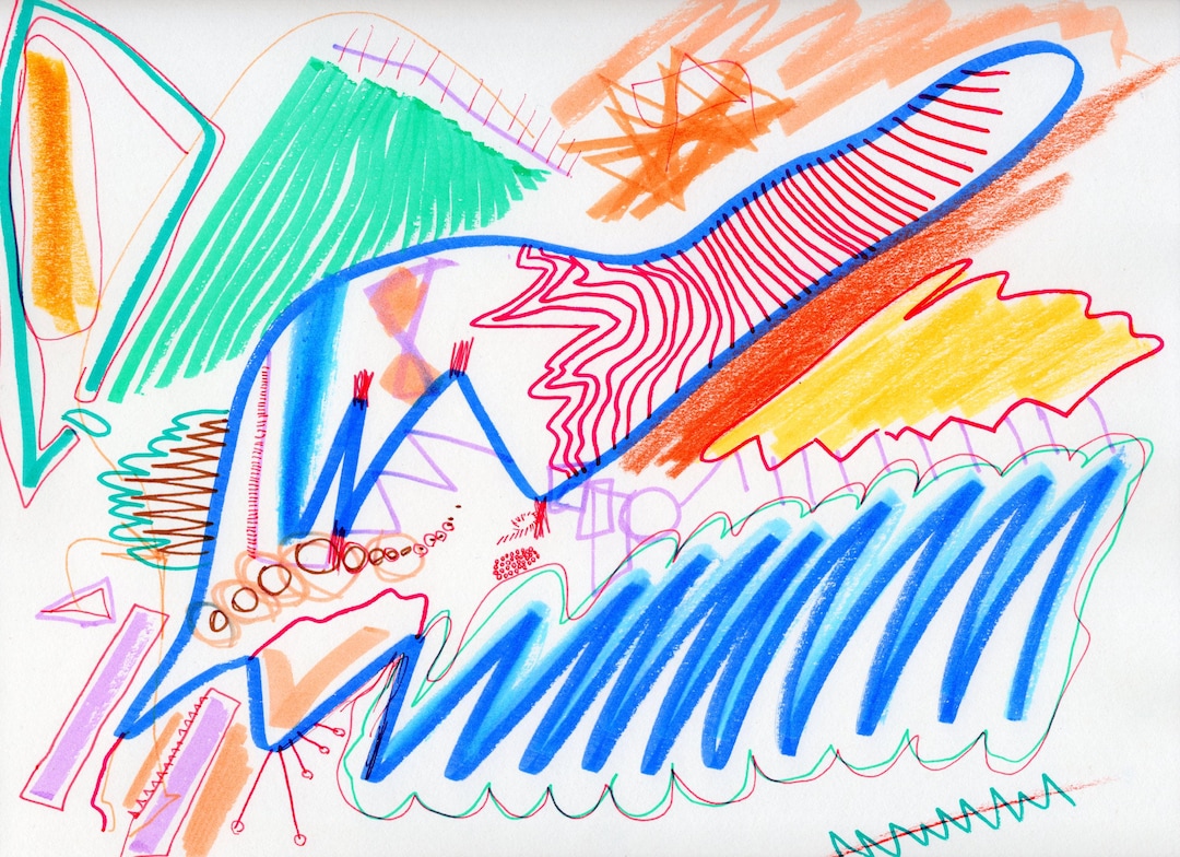 Abstract Art, Colorful Line Artwork, Hand Drawn Artwork, Art Therapy ...