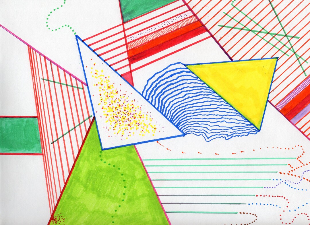 Abstract Art, Colorful Line Artwork, Hand Drawn Artwork, Art Therapy ...