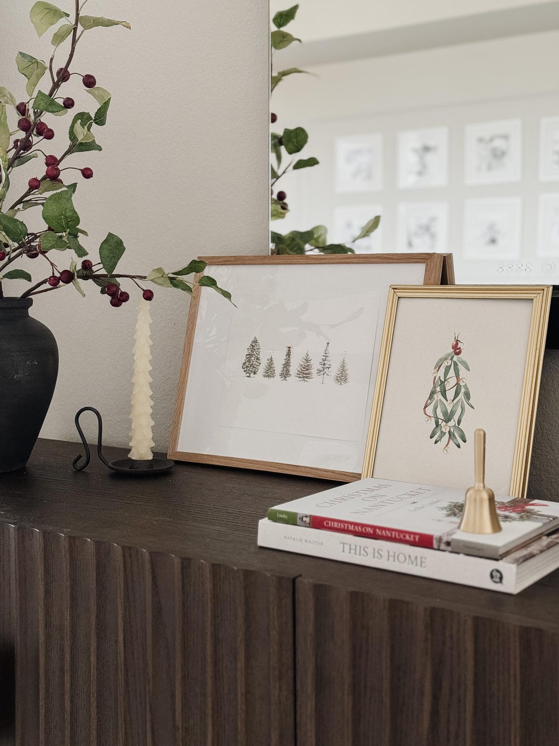 Mistletoe Christmas Art Print | Holiday Printable Wall Decor | Festive ...