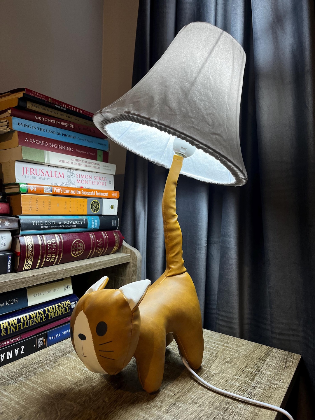 Cat Lamp Stuffed Animals Lamp Kids Lamp Unique Desk Lamp Handmade Lamp ...